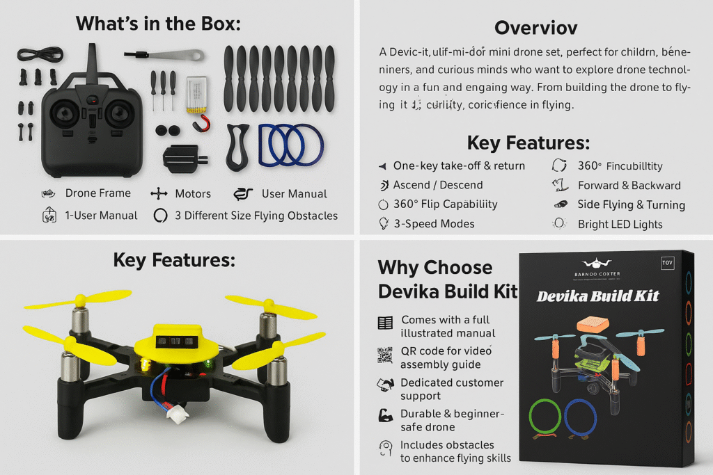 Devika Build Kit – DIY Mini Drone – Bamboocopter